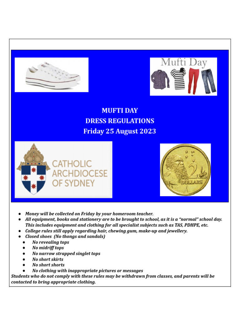 Mufti Day Dress Regulations 25 8 23 | PDF