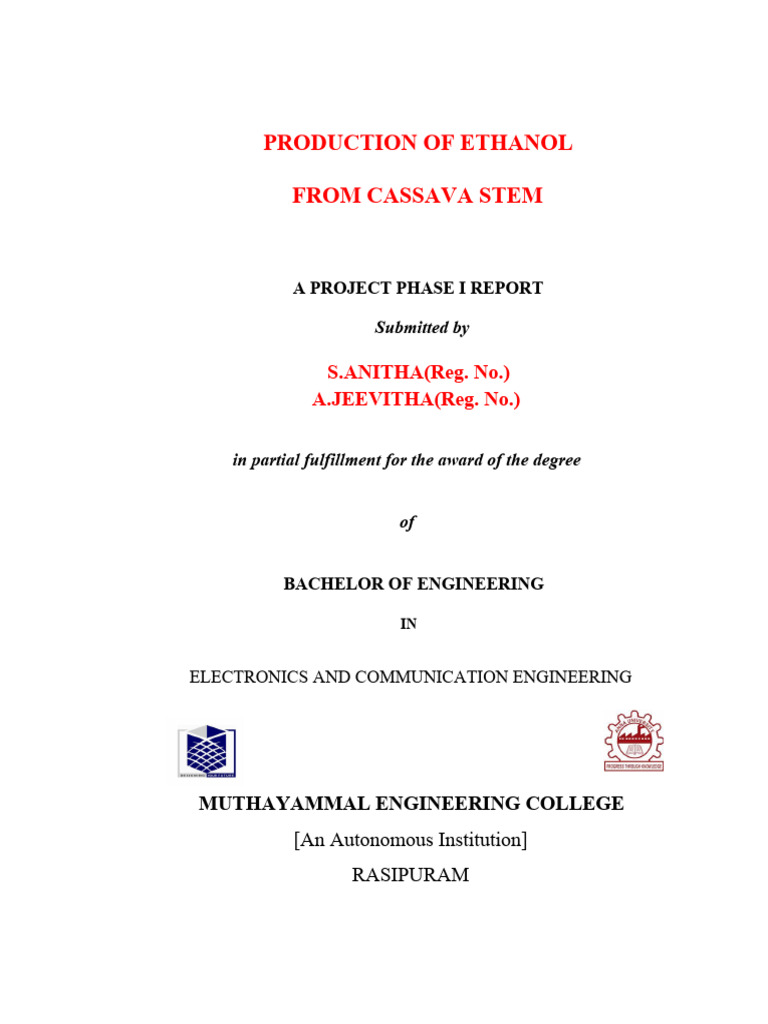 Report Format Front Page | PDF