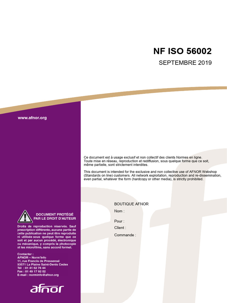 ISO 56002 - 2019-Innovationmanagementsystem - Guidance | PDF