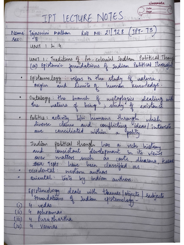 IPT Lec notes ipt | PDF