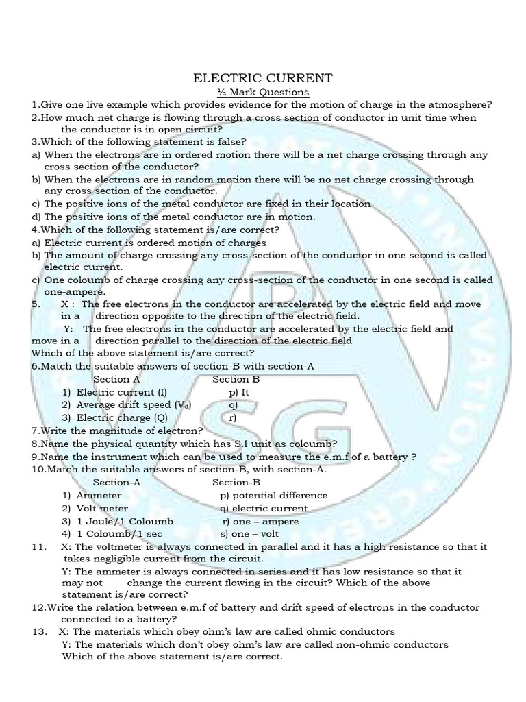 Electric-Current OBT | PDF