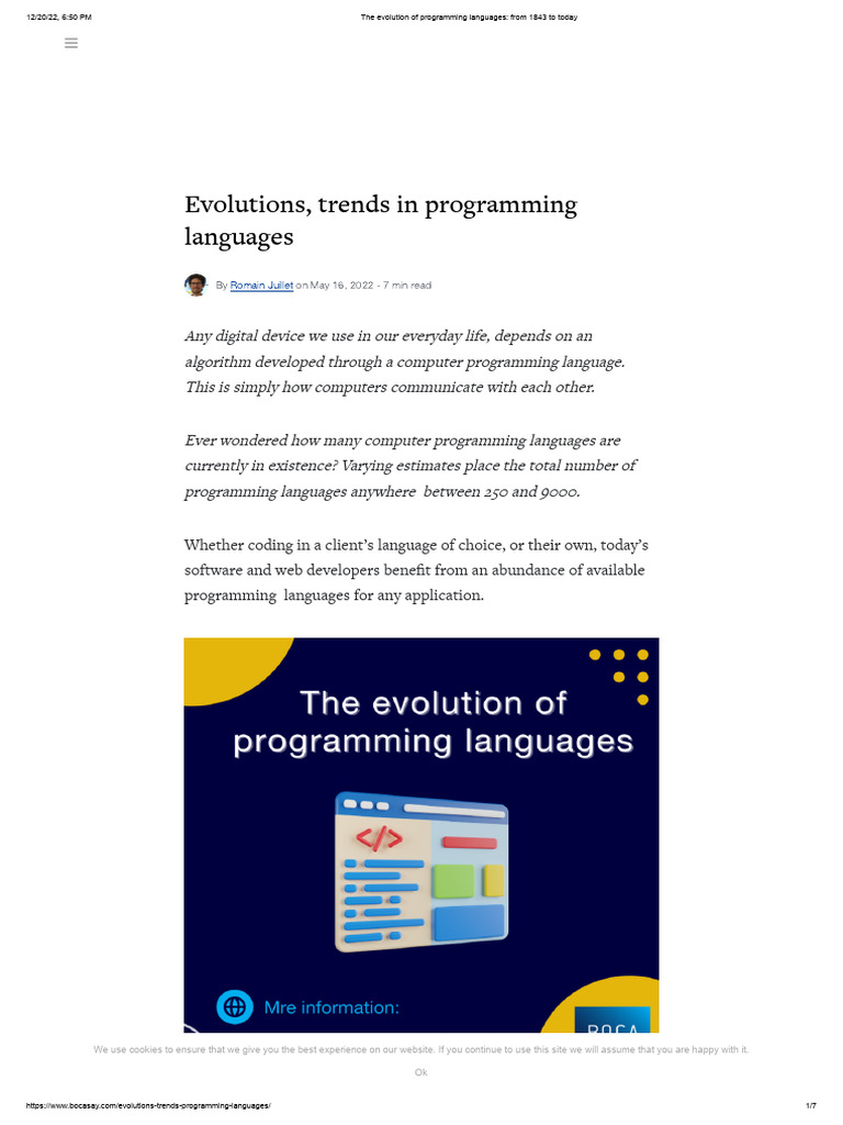 The Evolution of Programming Languages - From 1843 To Today | PDF | Computer Programming | Basic