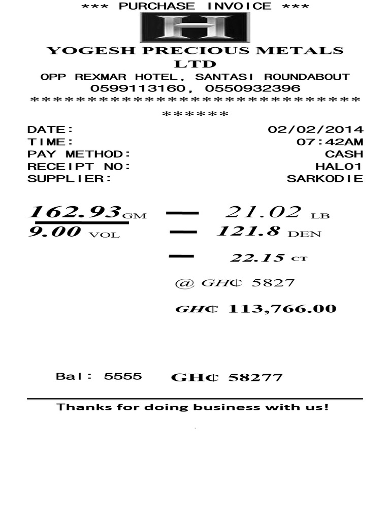 Yogesh Receipt | PDF