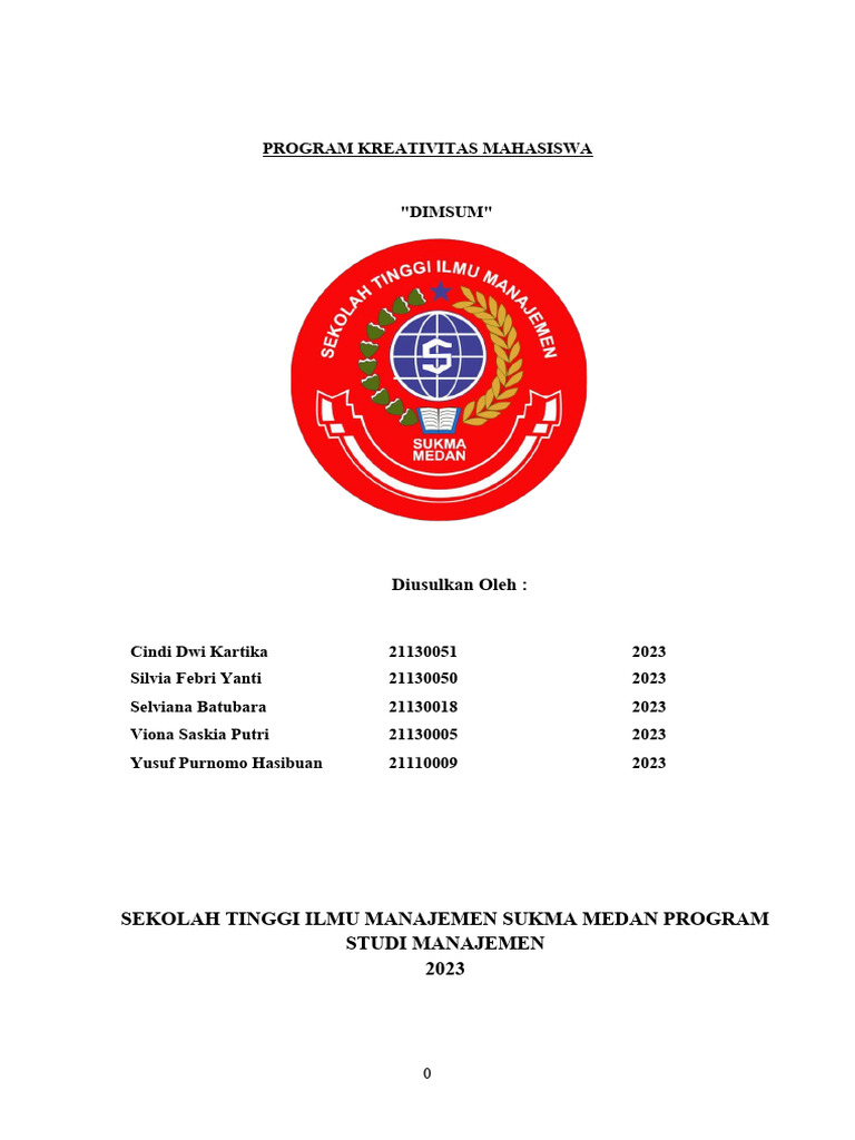 Proposal Usaha Dimsum Kreatif | PDF