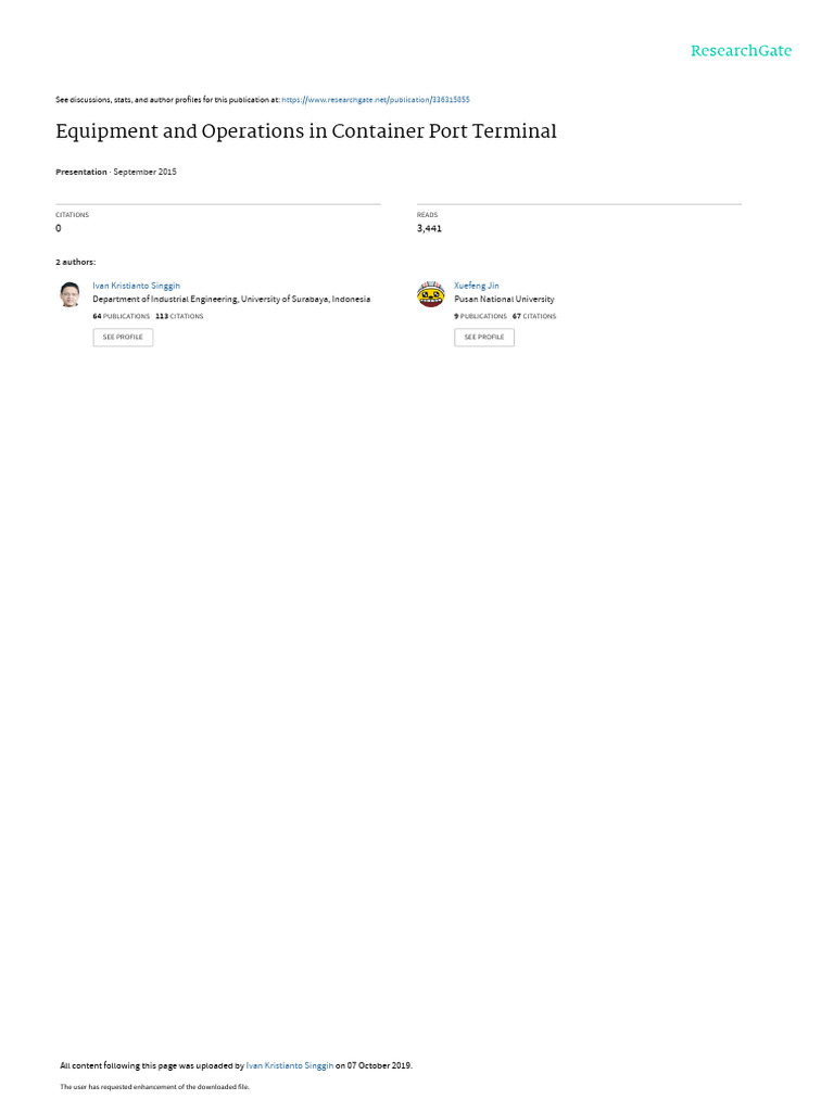 Equipment and Operations in Container Port Terminal Compatibility Mode ...