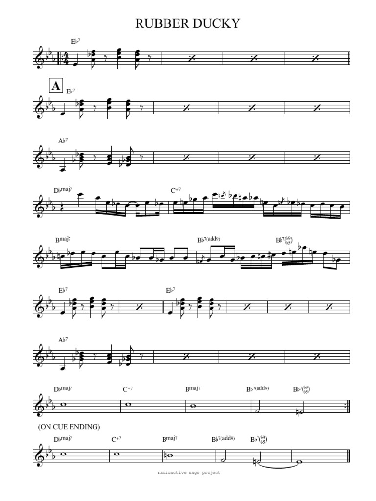 Rubber Ducky Lead Shit Full Score | PDF