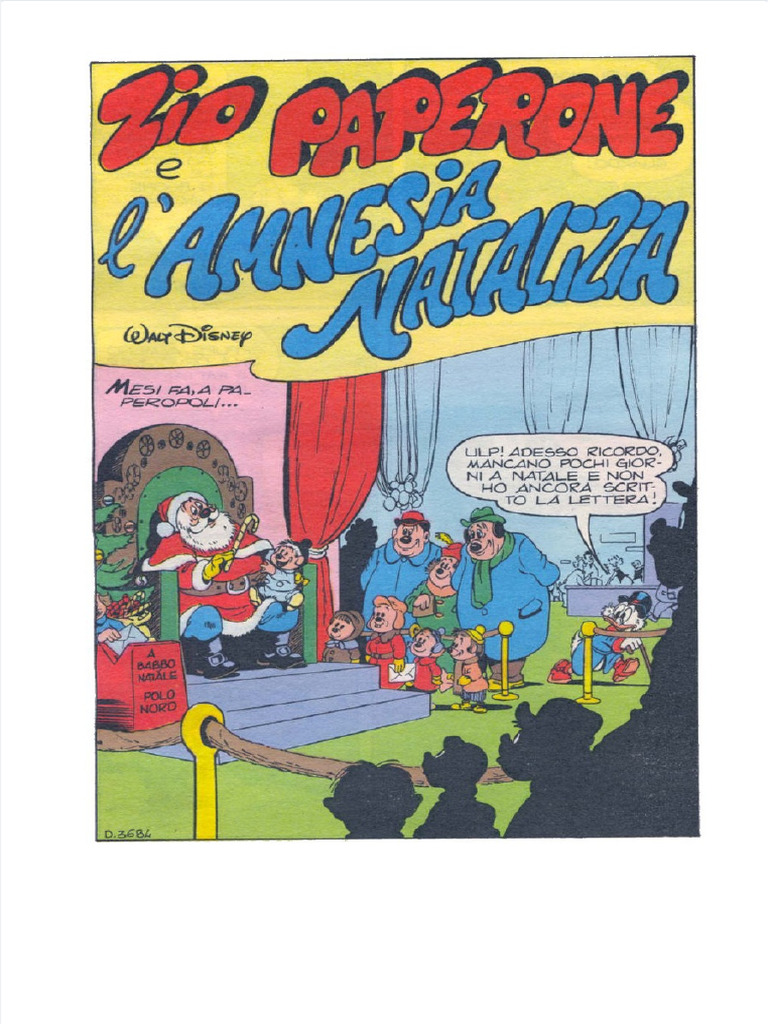 Topolino 1212 Zio Paperone e Lamnesia Natalizia | PDF