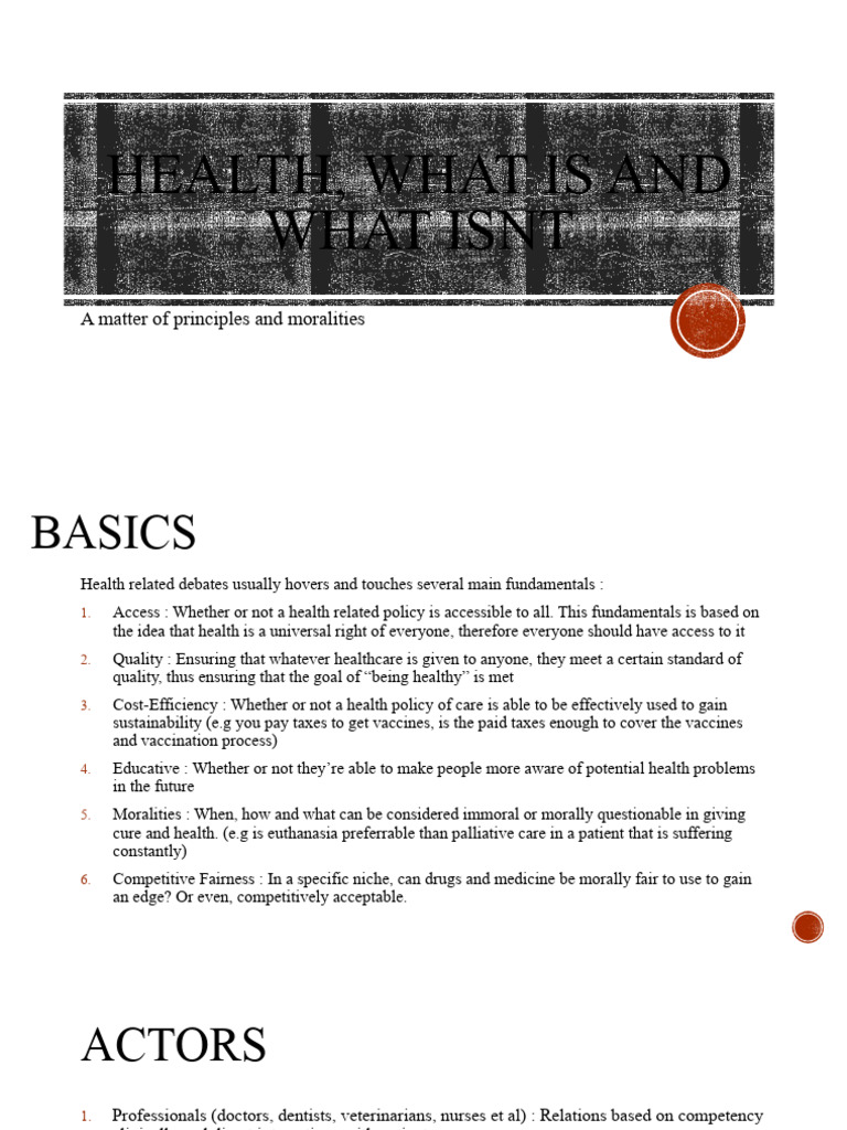 Health, What Is and What Isnt | PDF