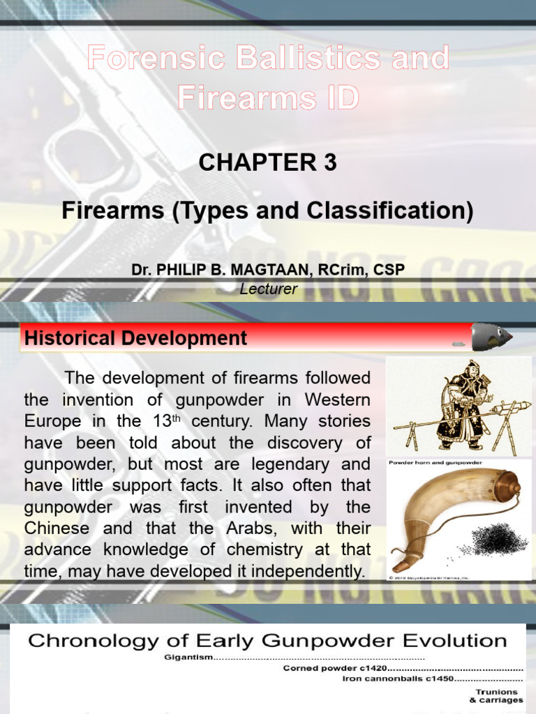 Lecture on Firearms ID (New) Chapter 3 | PDF