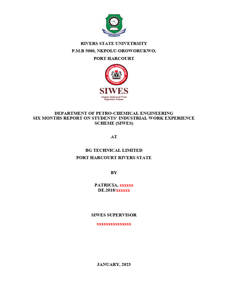 SIWES Report at BG Technical Limited | PDF | Business | Art
