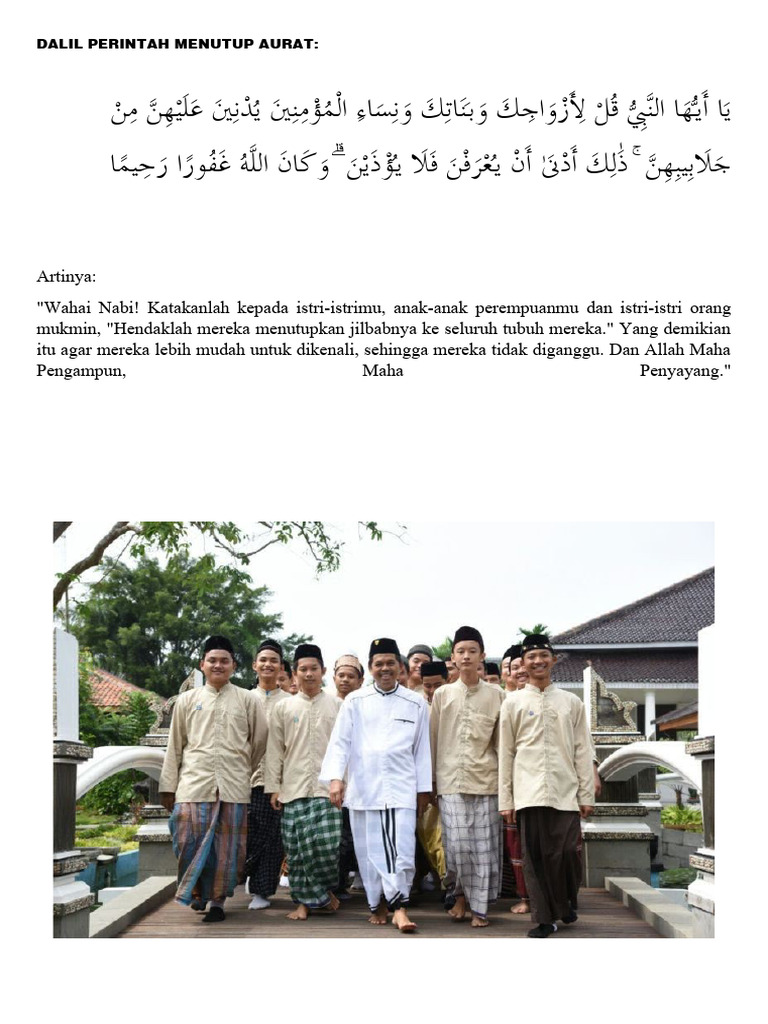 Dalil Perintah Menutup Aurat | PDF | Agama & Spiritualitas