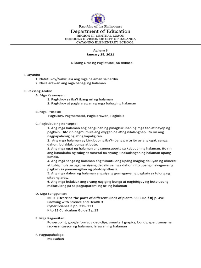 Science 3 DLP-Digital Upskilling Application in Teaching LP | PDF
