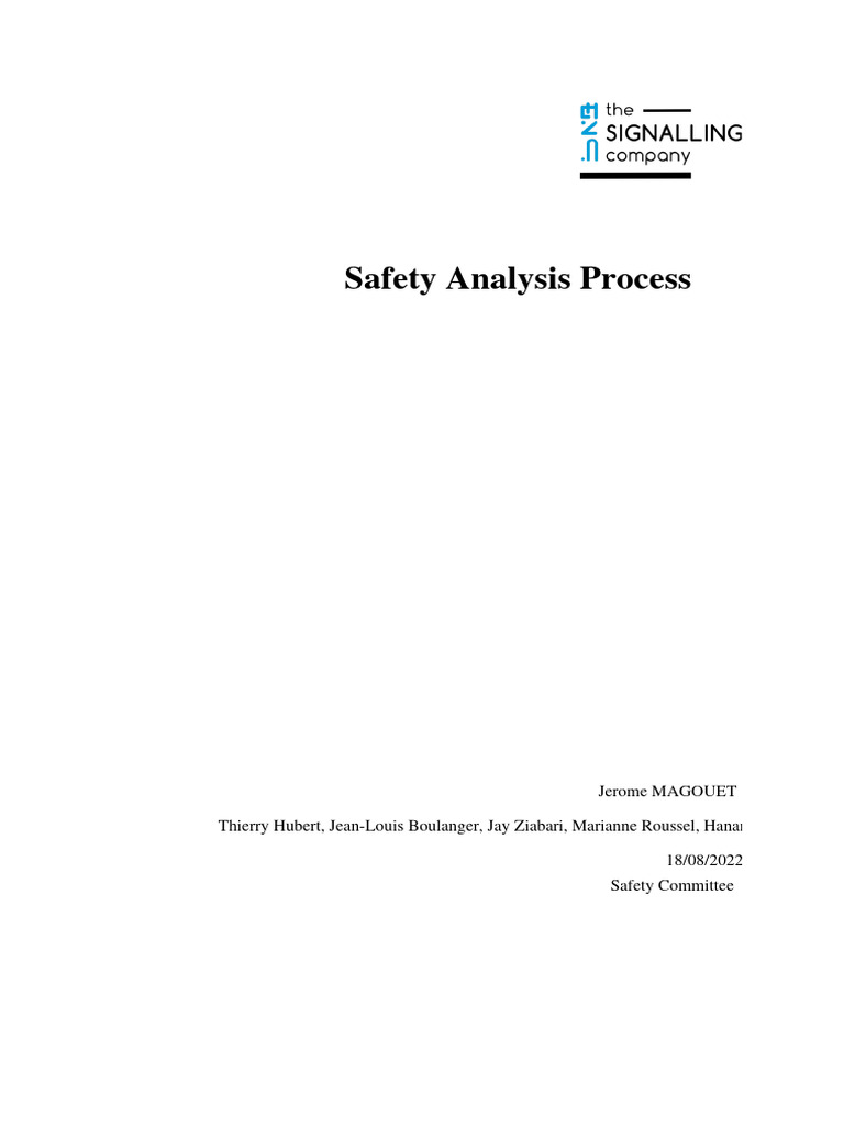 Safety Analysis Process | PDF