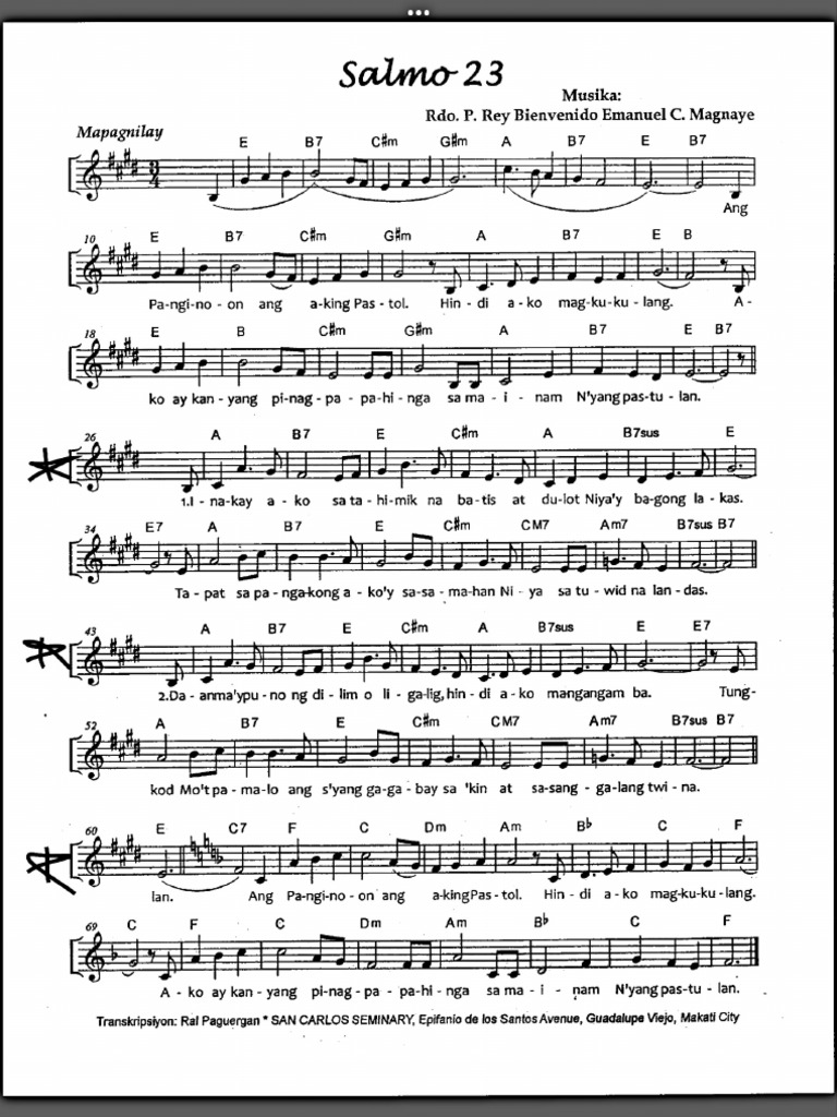 Salmo 23 Pastol Magnaye | PDF