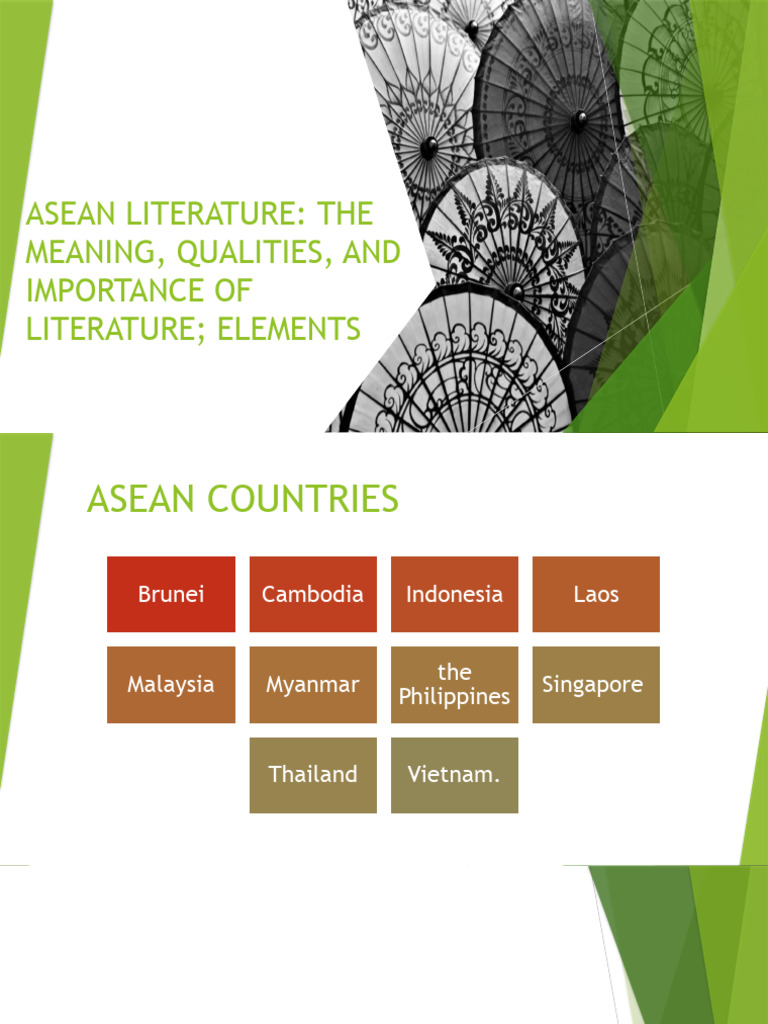 Asean Literature (Lecture) | PDF | Narration | Plot (Narrative)