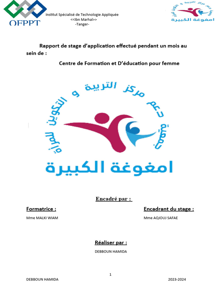 Rapport de Stage Hamida | PDF