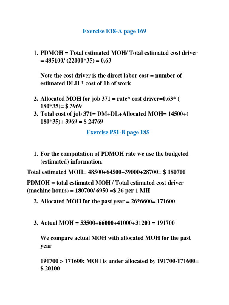 Correction of Exercises | PDF