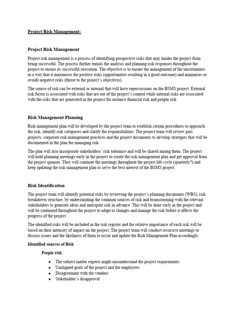 Risk Management | PDF