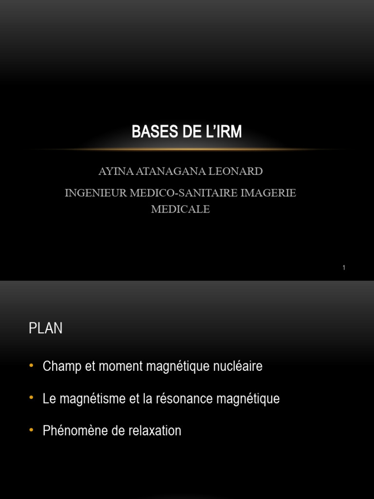 Bases de L'irm (Im4) | PDF
