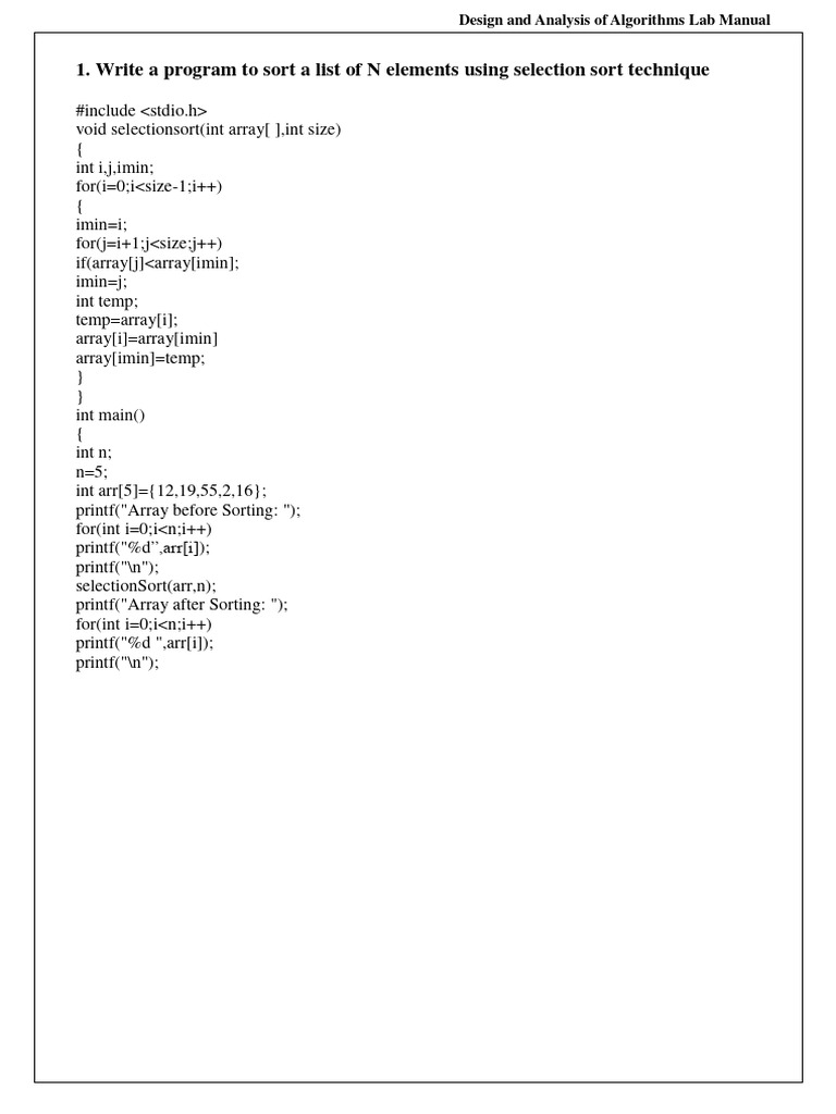 Daa Lab-1 | PDF | Mathematical Logic | Computing