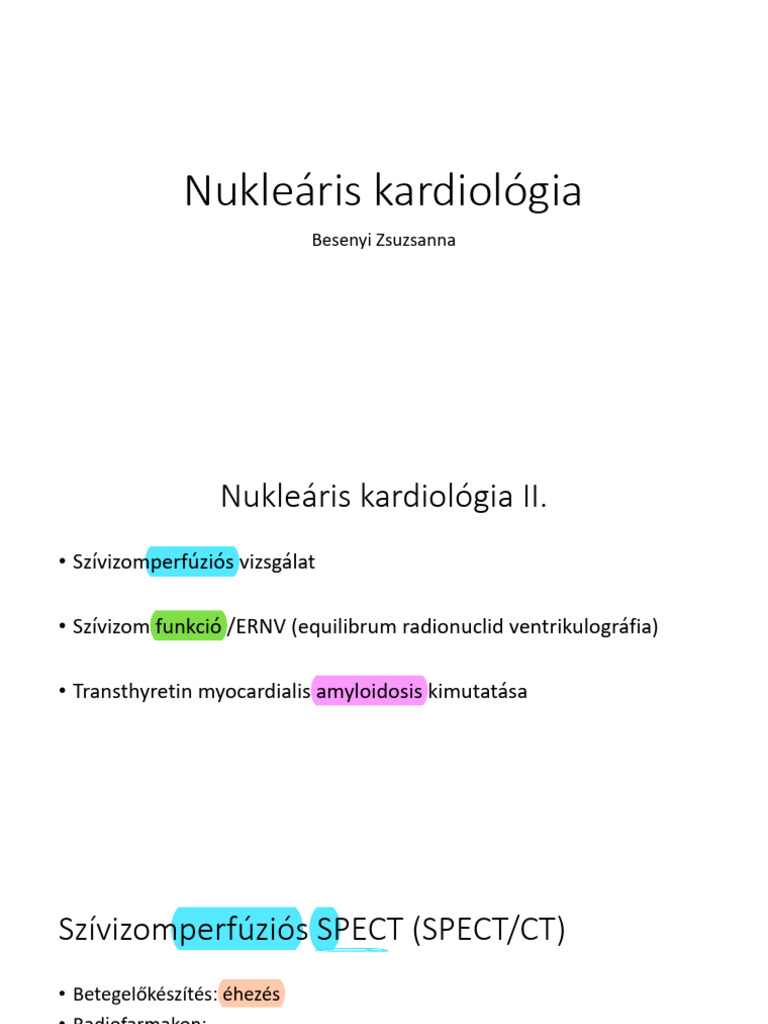 Nukleáris - Kardiológia I | PDF
