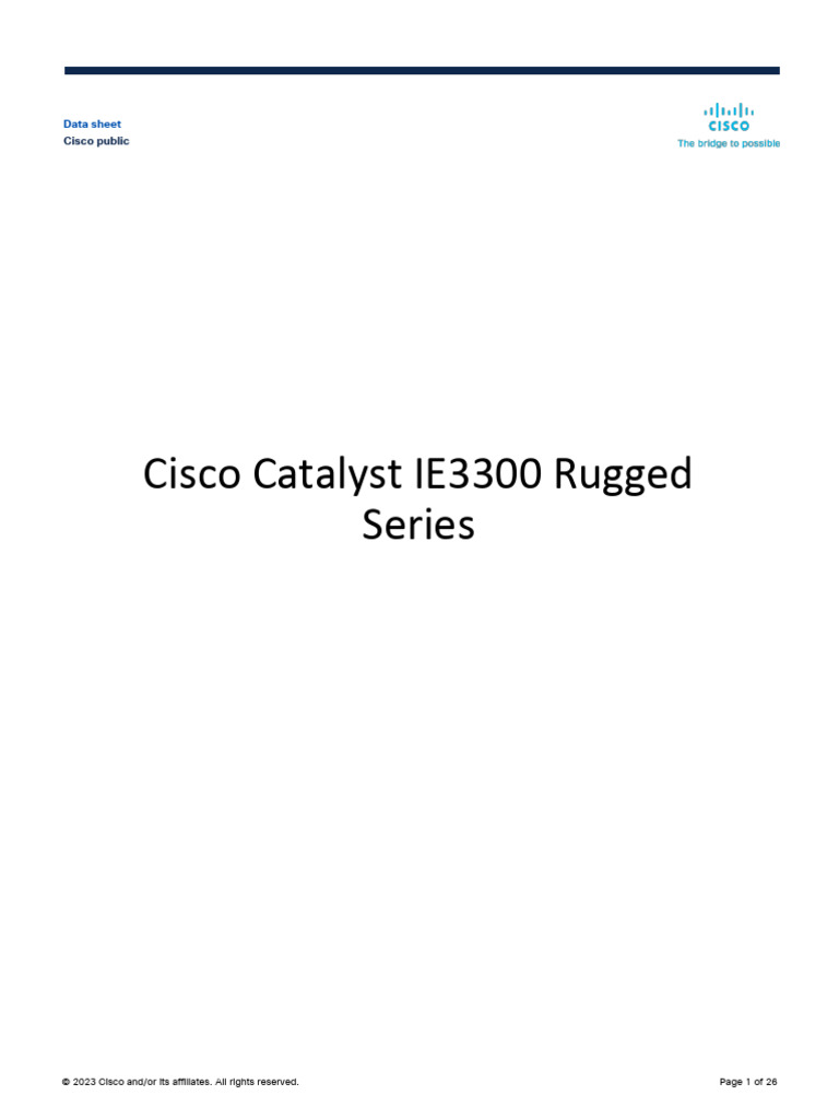Catalyst Ie3300 Rugged Series Ds | PDF