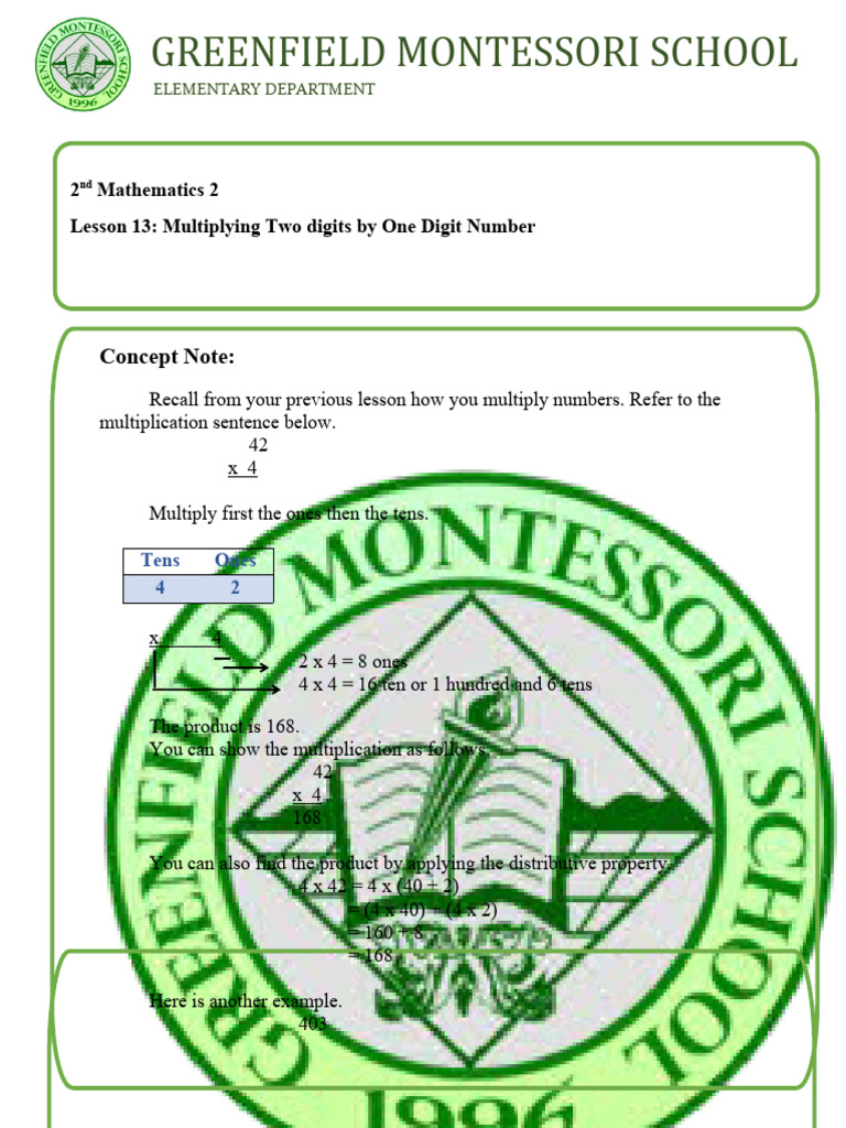 Math 2 Lesson 13 | PDF