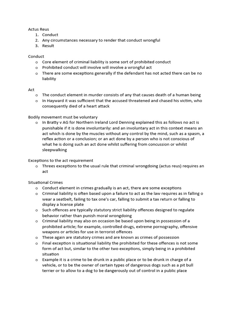 Actus Reus | PDF
