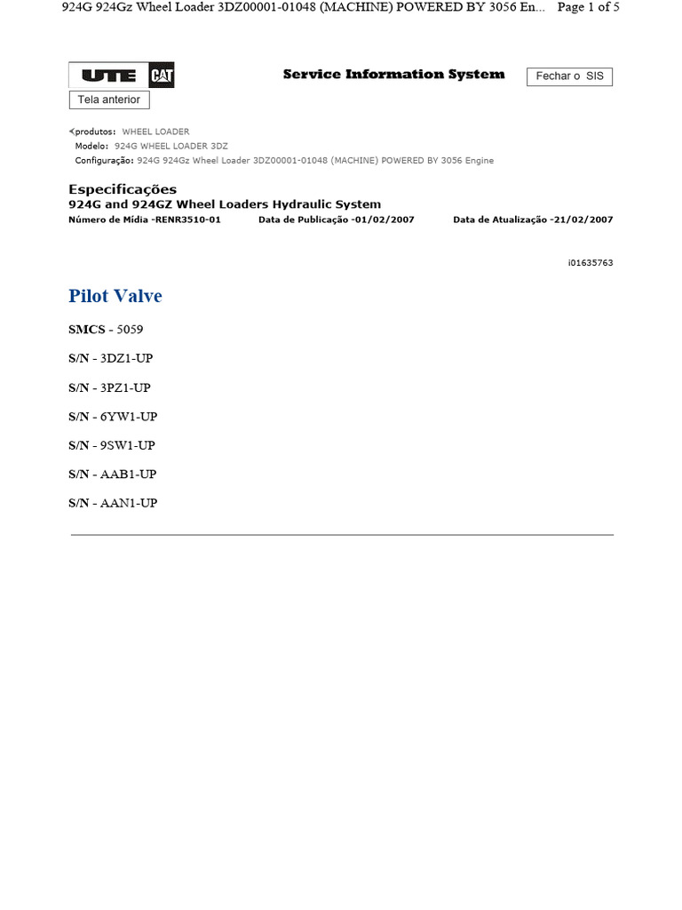 ESP. VÁLVULA PILOTO ESQ | PDF