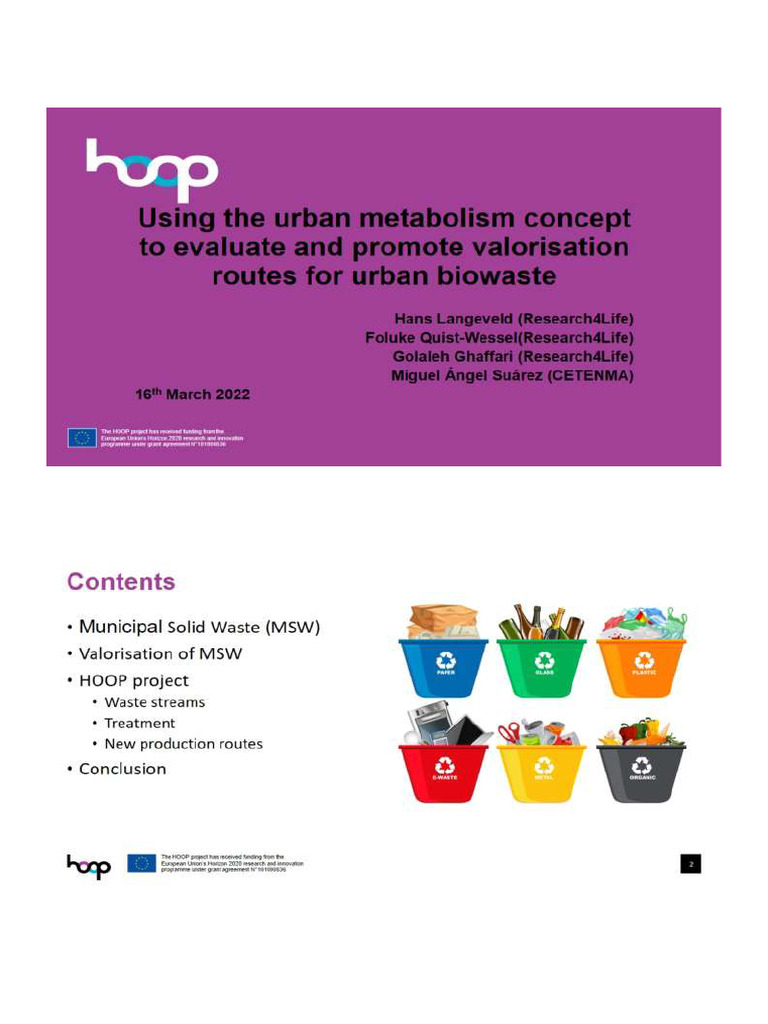 Valorisation-of-rural-and-urban-biowaste-HOOP-Urban-metabolism-2022-small | PDF