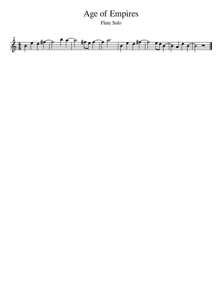Age of Empires - Flute Solo | PDF