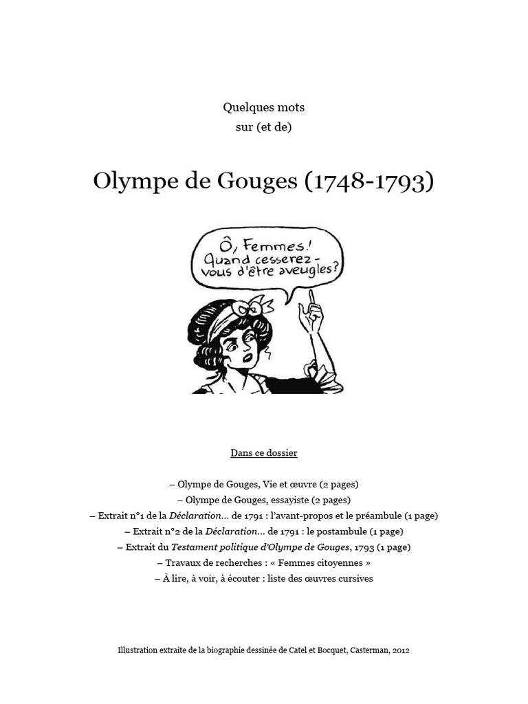 Dossier Olympe de Gouges | PDF