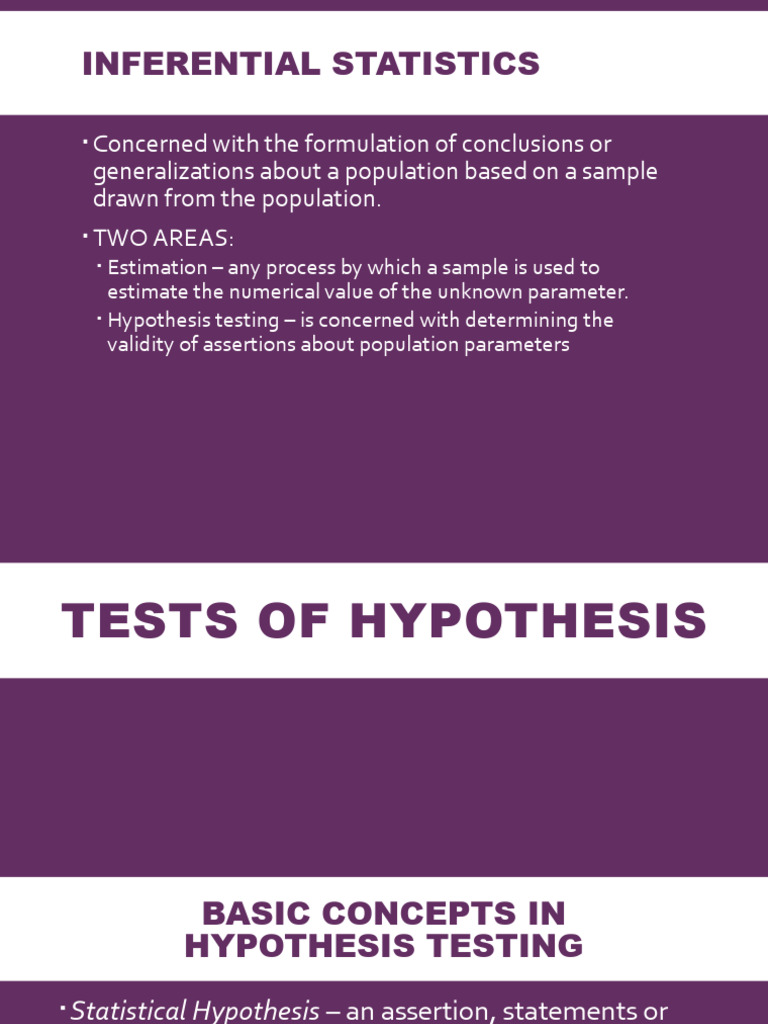 6 Inferential Statistics | PDF | Statistical Hypothesis Testing ... 6 Inferential Statistics | PDF | Statistical Hypothesis Testing ...