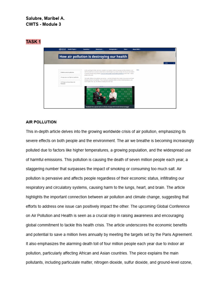 Module 3-Task 1-3 CWTS NSTP | PDF