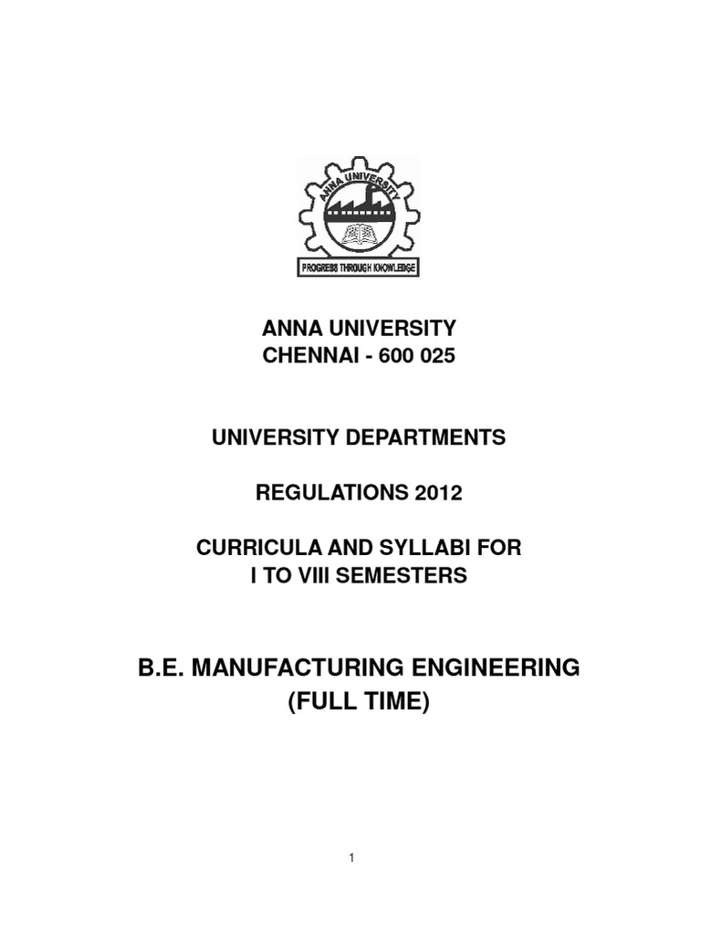 R2012 UGFT Anna University | PDF