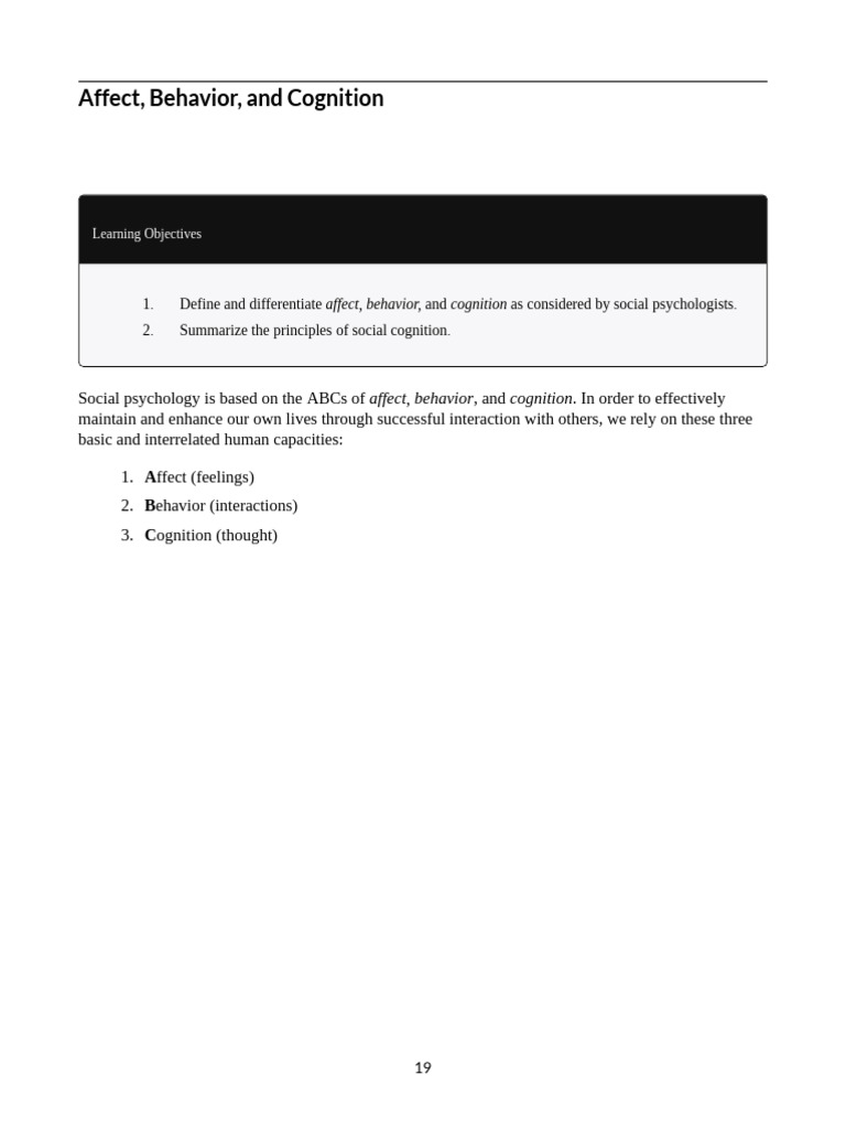 Social Cognition and Affect | PDF