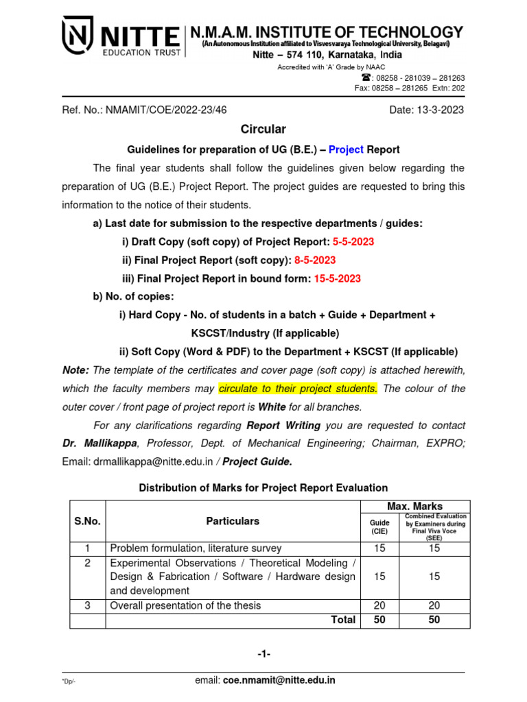 UG Project Report Guidelines 2023 | PDF | Art | Computers