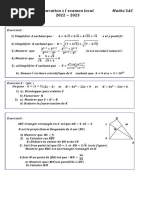 Math 2AC - Semestre 2 Devoir 1 Modèle 1 - AlloSchool | PDF ...