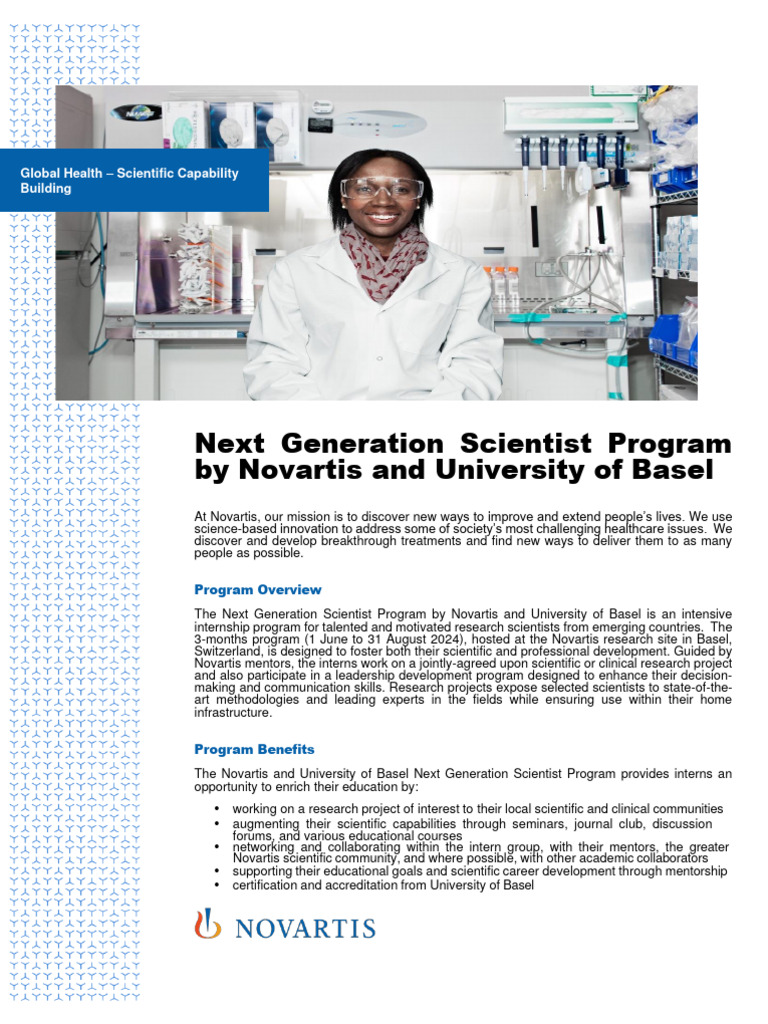 Novartis Next Generation Scientist Internship | PDF | Mentorship | Novartis