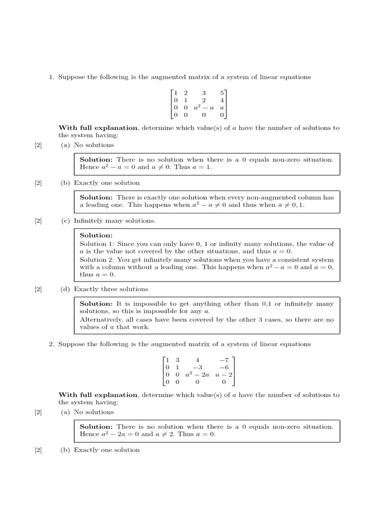 Test 1 Solutions | PDF