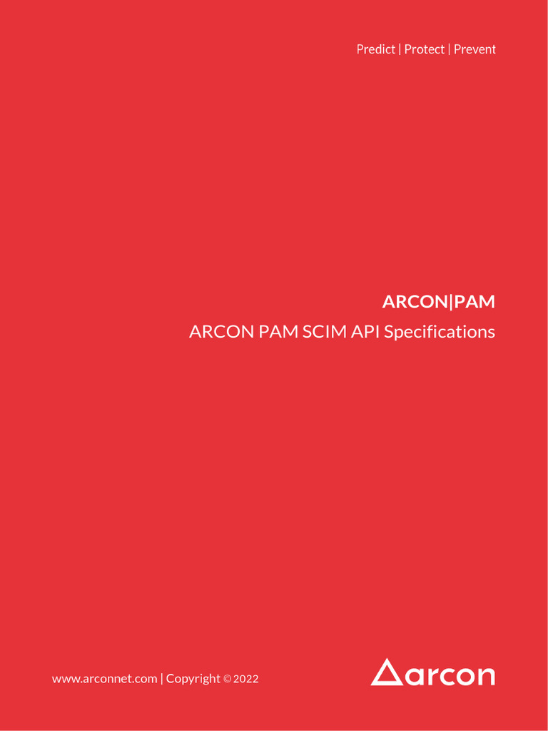 Arcon Pam Scim API Specifications | PDF