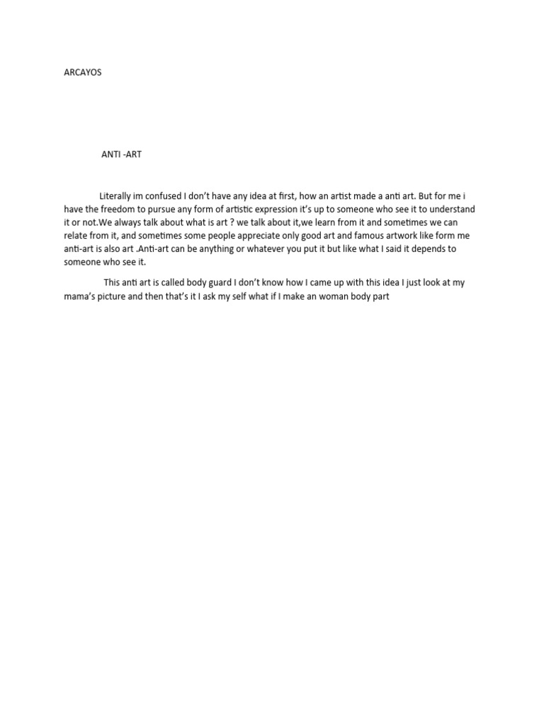 Understanding Anti-Art and Expression | PDF