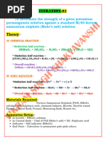 KMnO4 Titration with FAS: Method & Results | PDF | Titration | Chemistry