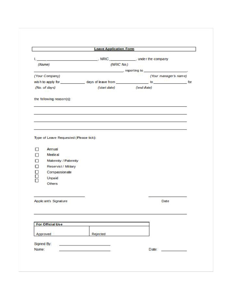 Leave Form | PDF