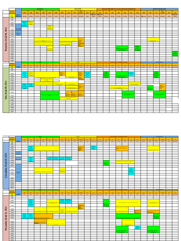 Iibf 23 24 Guz Sinav Programi Final Guncel | PDF