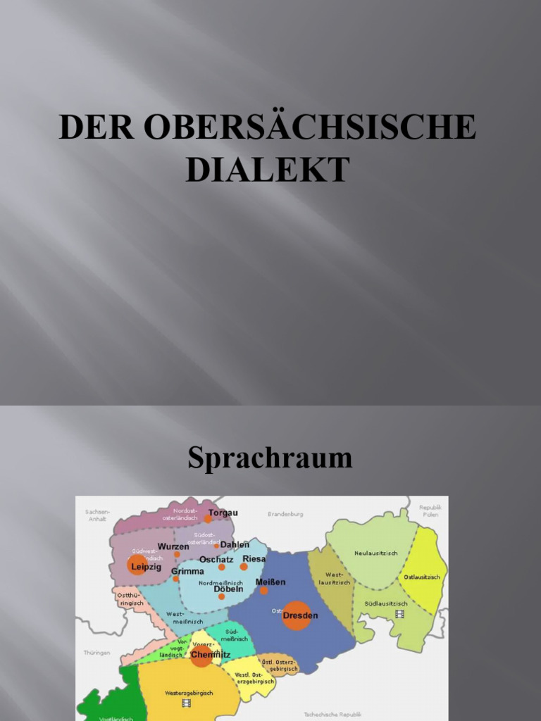 Der Obersächsische Dialekt | PDF