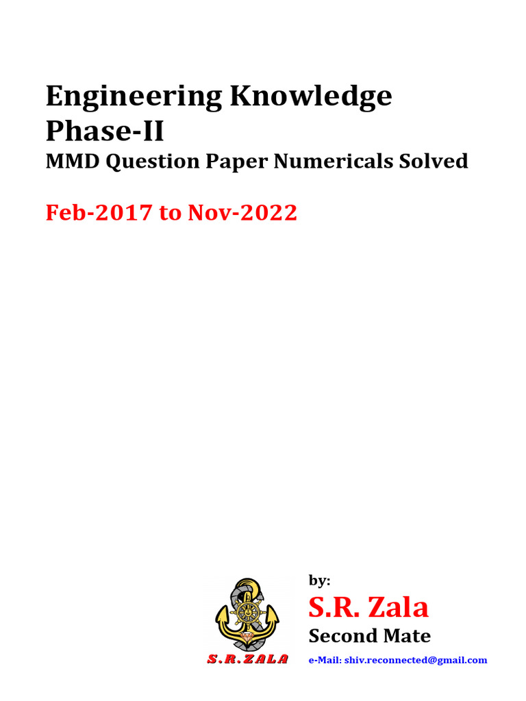EK MMD Numericals - 2017 To 2022 - SR Zala | PDF | Science & Mathematics