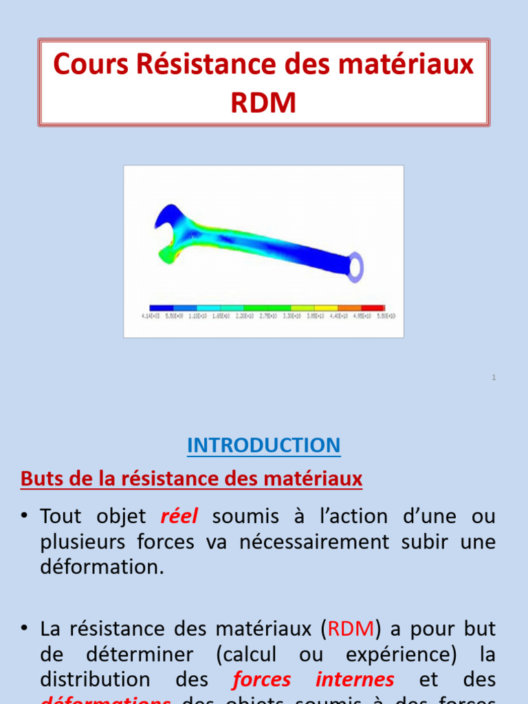 Cours Resistance Des Materiaux RDM | PDF