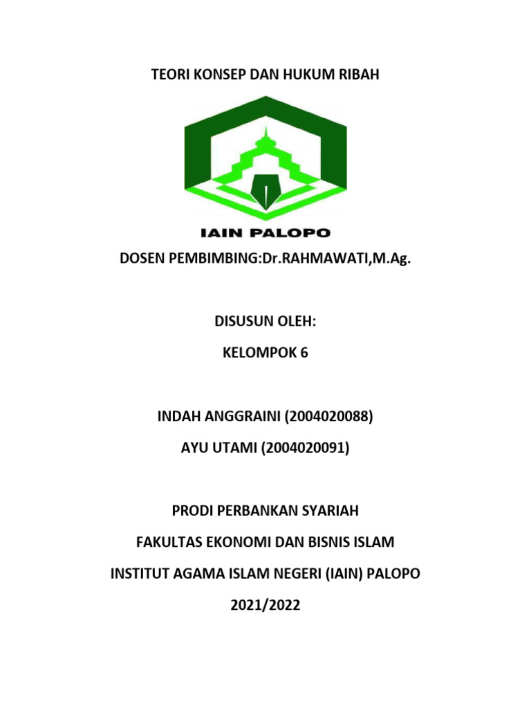 Teori Konsep Dan Hukum Ribah | PDF