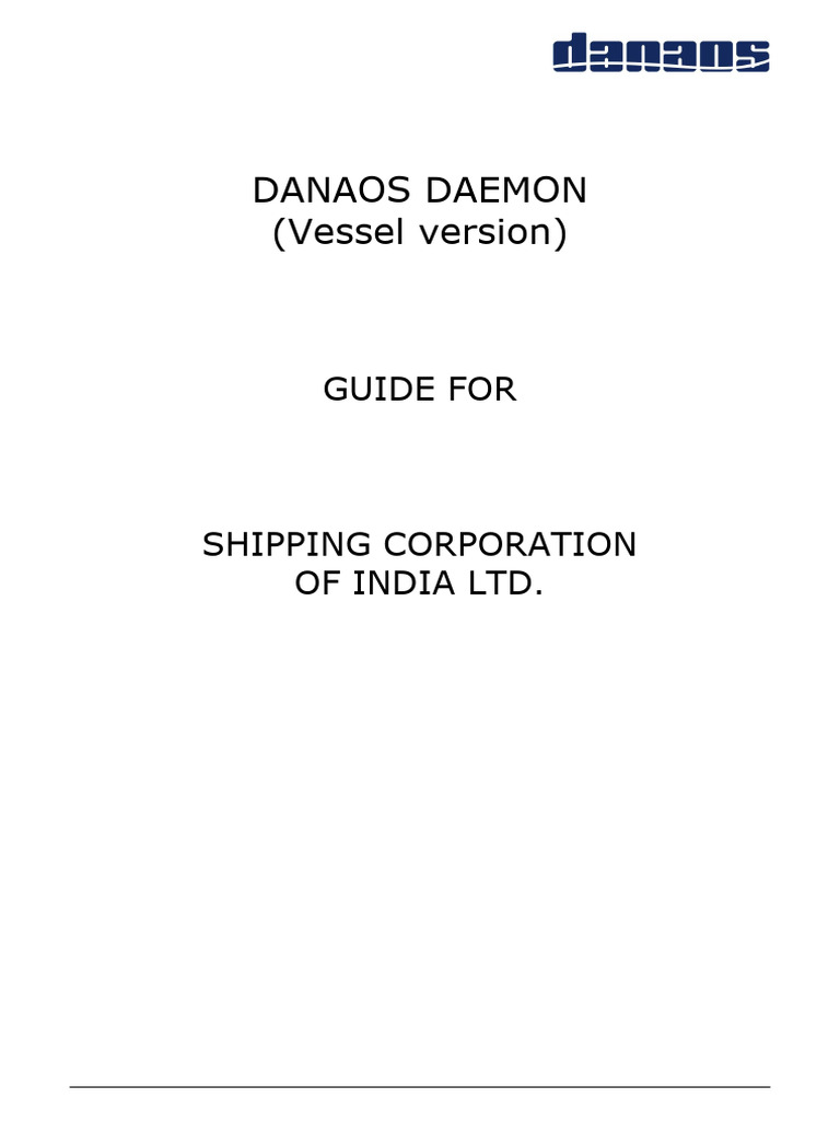 Danaos Daemon Guide For SCI | PDF